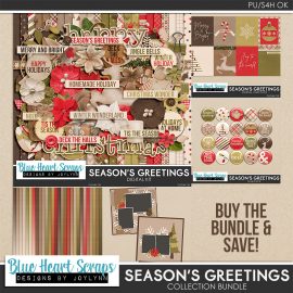 Season's Greetings & Storewide Sale + Freebies! - Blue Heart Scraps
